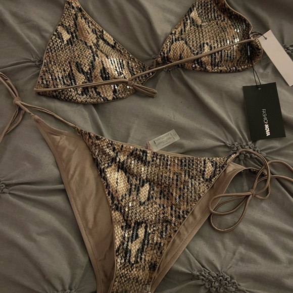 Swim | Sequins Snake Print Bikini | Poshmark